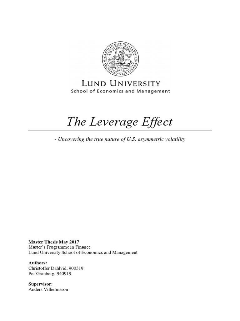 The Leverage Effect Uncovering The True Nature of Volatility | PDF ...
