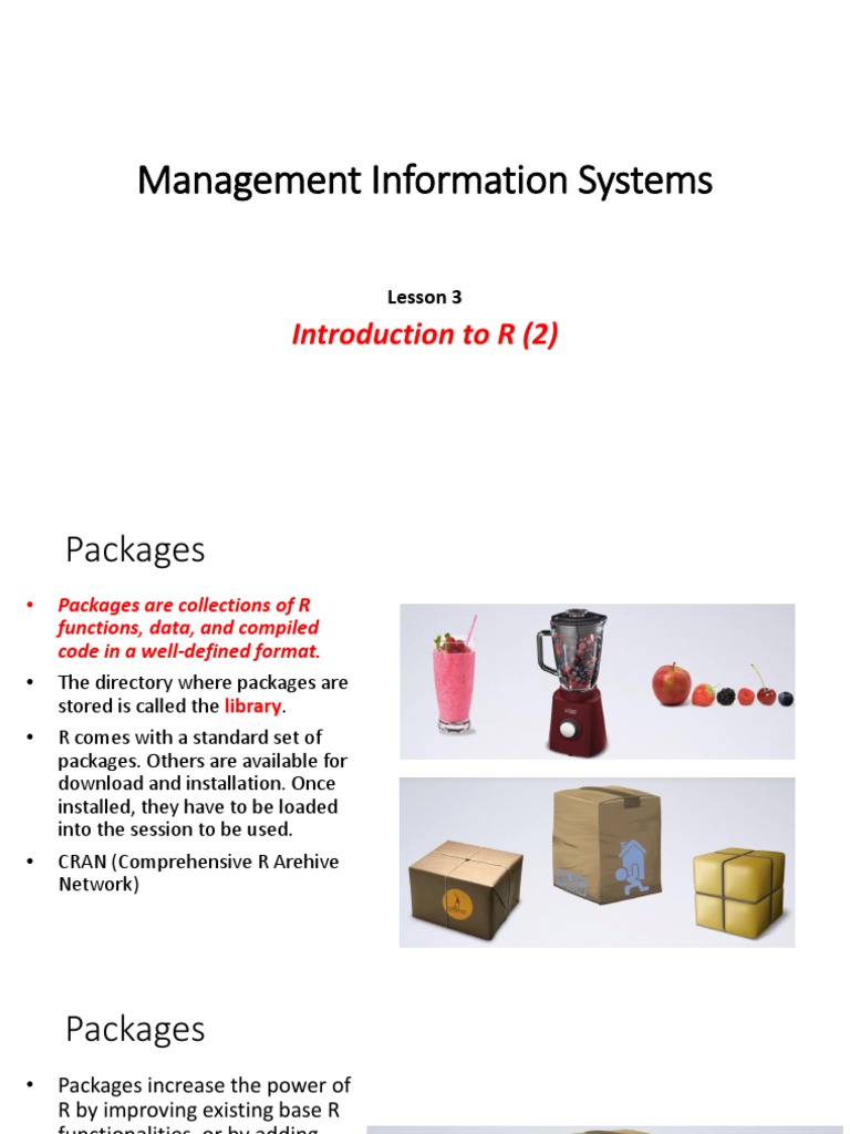 MIS 4.hafta (Introduction To R) | PDF | Software Repository | R (Programming Language)