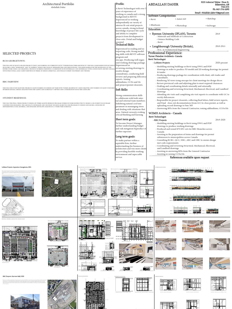 Abdallah Dahir - Architectural Technologist Portfolio+Resume 2021 | PDF ...