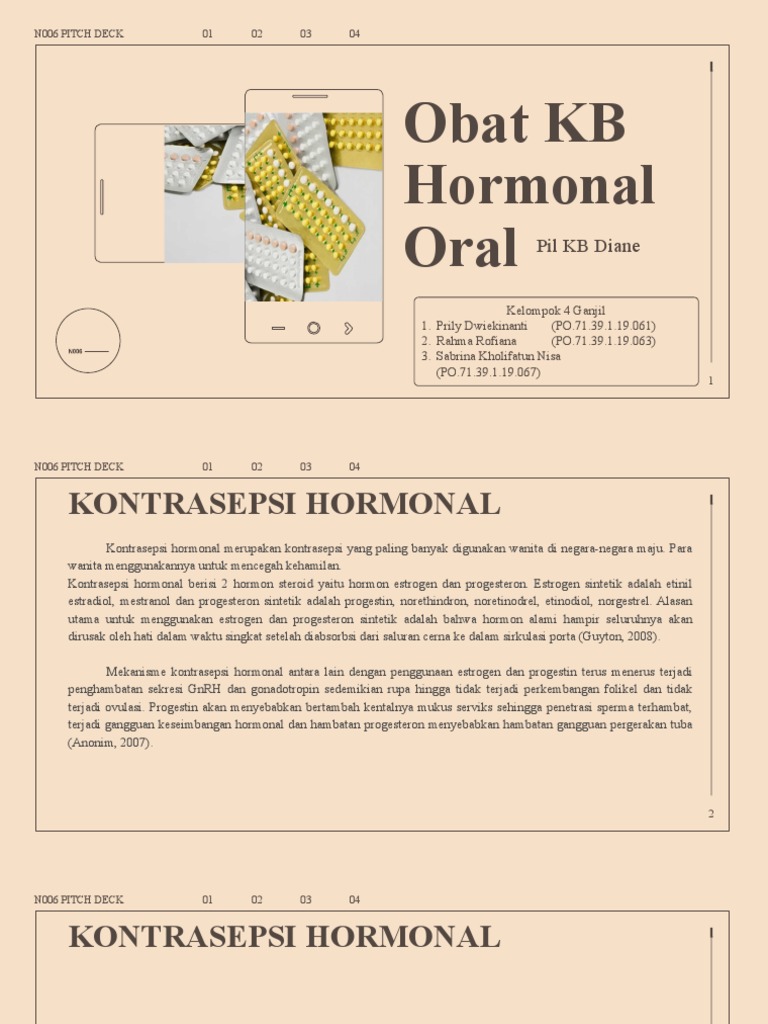 Obat KB Hormonal Oral Kelompok 4 Ganjil Reguler 2B | PDF