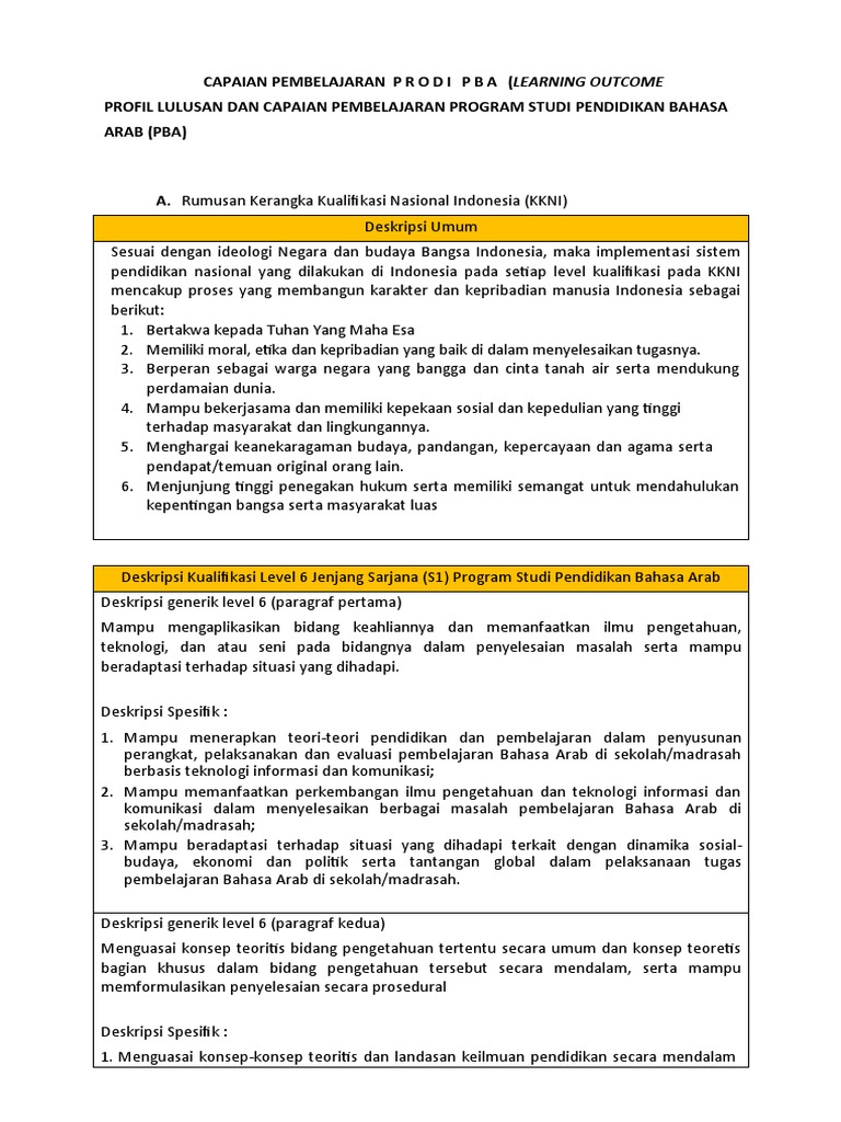 Draft Kurikulum Bpa | PDF