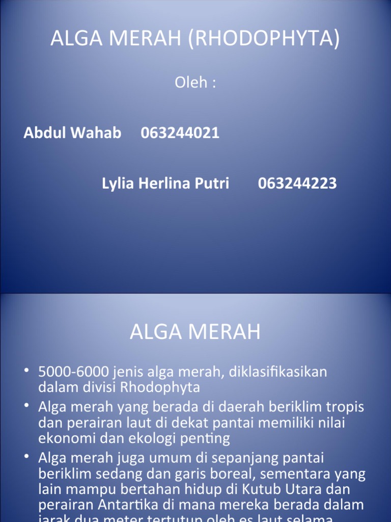 Struktur dan Reproduksi Alga Merah | PDF | Griya & Taman