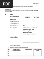 Lampiran T1 - Borang Tapisan Keutuhan SPRM | PDF