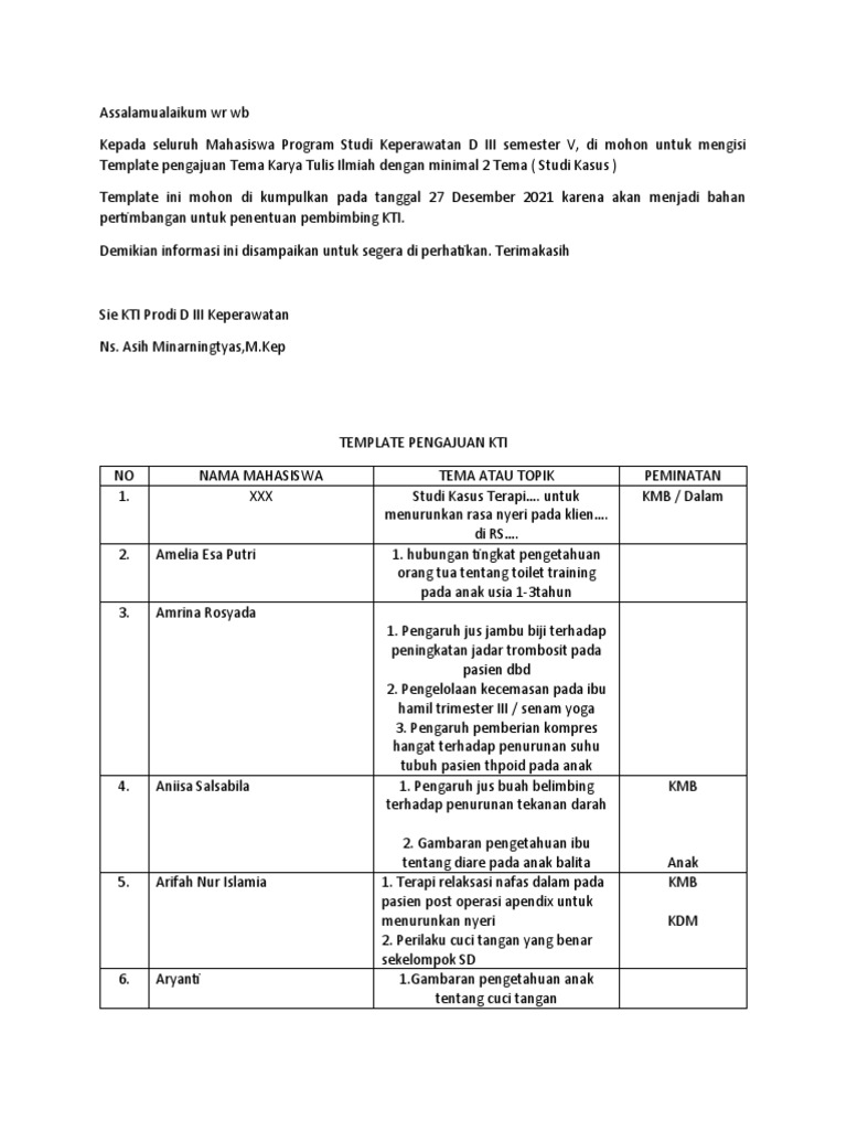 Template KTI 1 | PDF