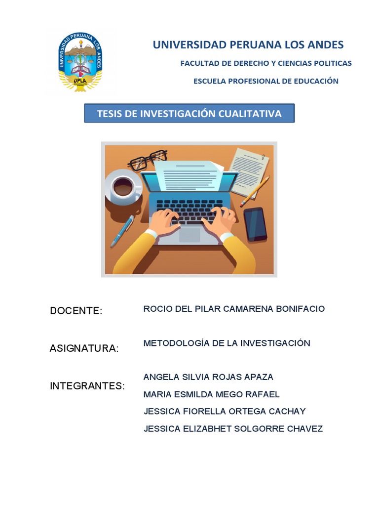 Trabajo Grupal de Tesis de Investigación Cualitativa | PDF | Plan de ...