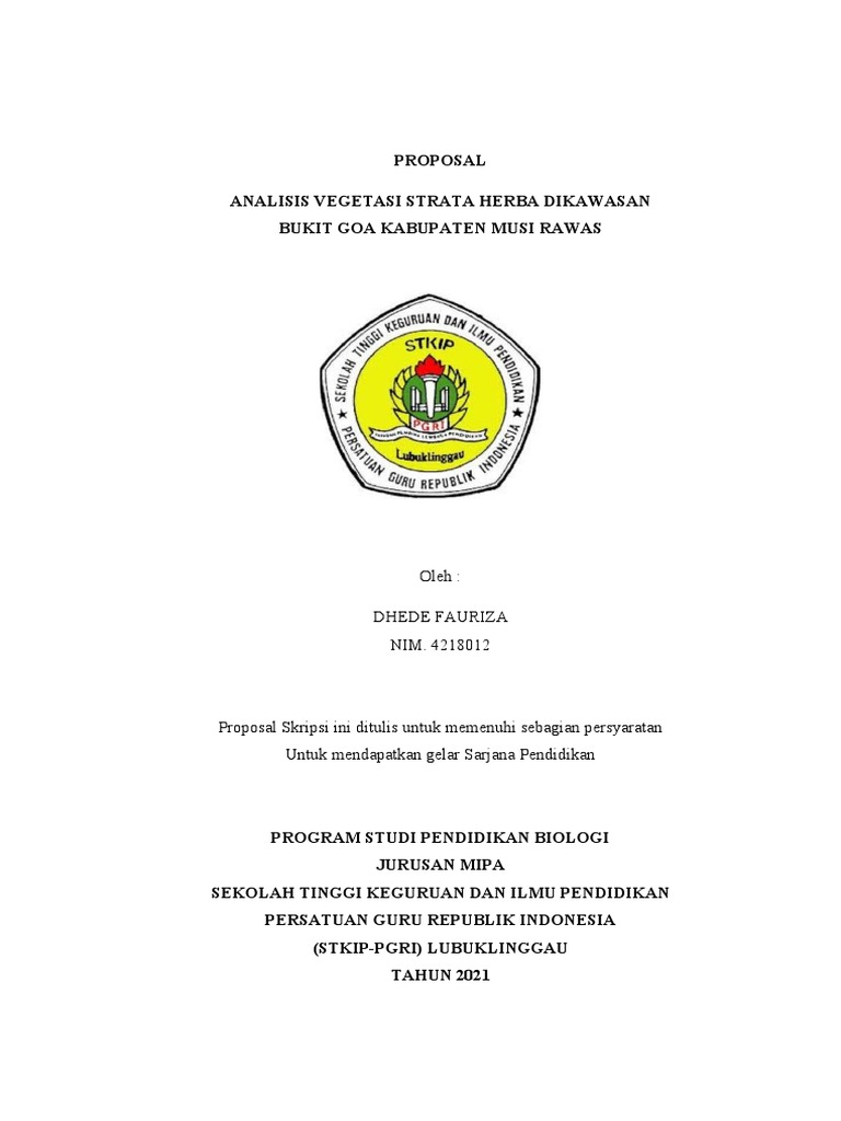 Proposal Dhede Fauriza | PDF