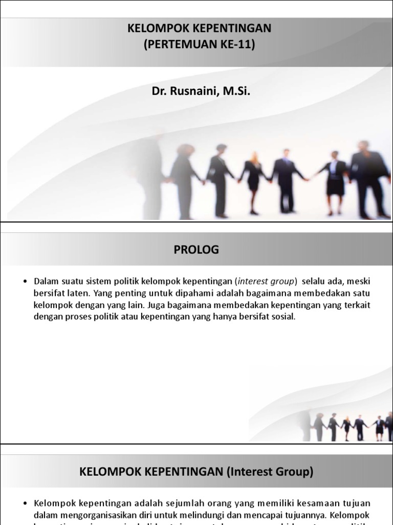Kelompok Kepentingan | PDF