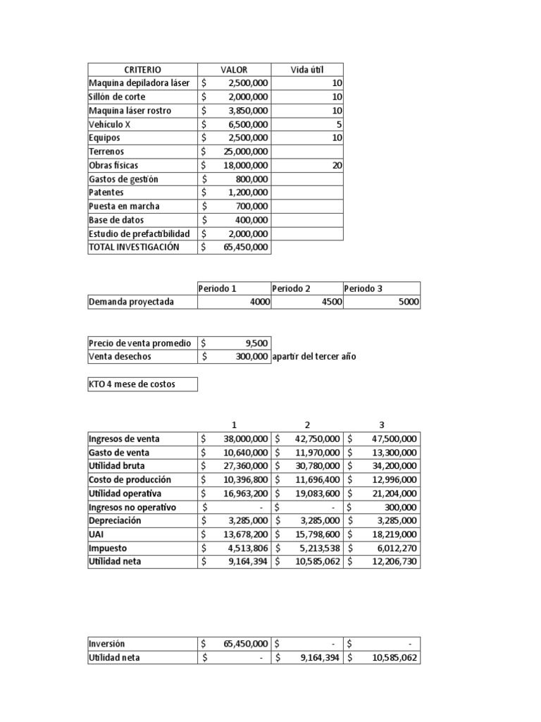 Formulacion y Evaluacion de Proyecto Semana 7 | PDF | Economias | Inversiones