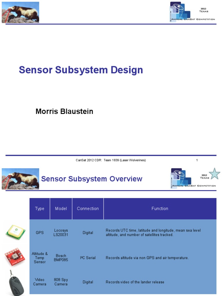 Cansat Presentation | PDF | Analog To Digital Converter | Global Positioning System