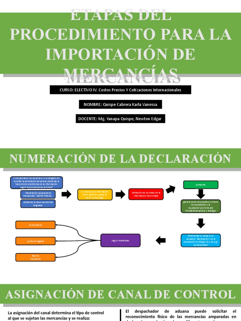 Etapas Del Procedimiento para La Importación de Mercancías | PDF ...