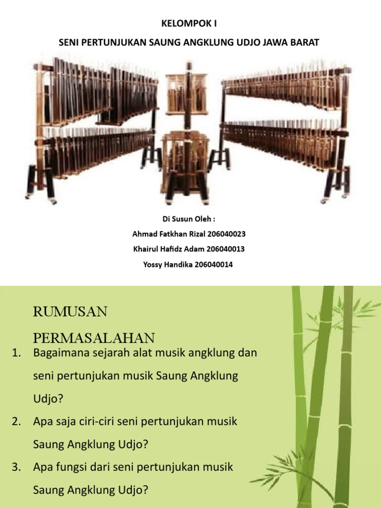 Kelompok I SPI Saung Angklung Udjo | PDF | Seni