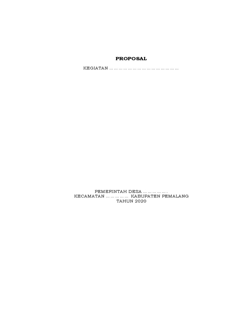 Proposal | PDF | Griya & Taman