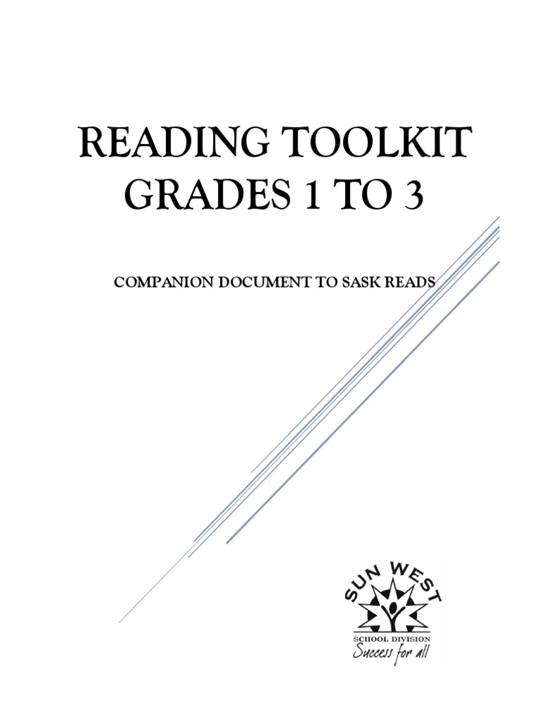 Reading Toolkit Grades 1-3 Final Document 1 | PDF | Reading ...
