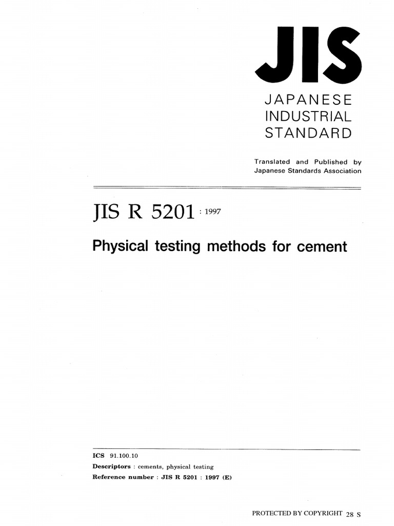 Jis R 05201 000 000 1997 e pr10 I4 | PDF