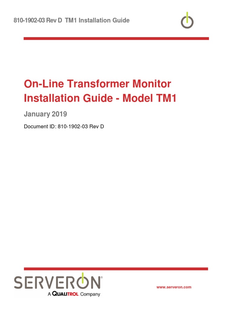 810-1902-03 Rev D TM1 Installation Guide | PDF | Electrical Wiring ...