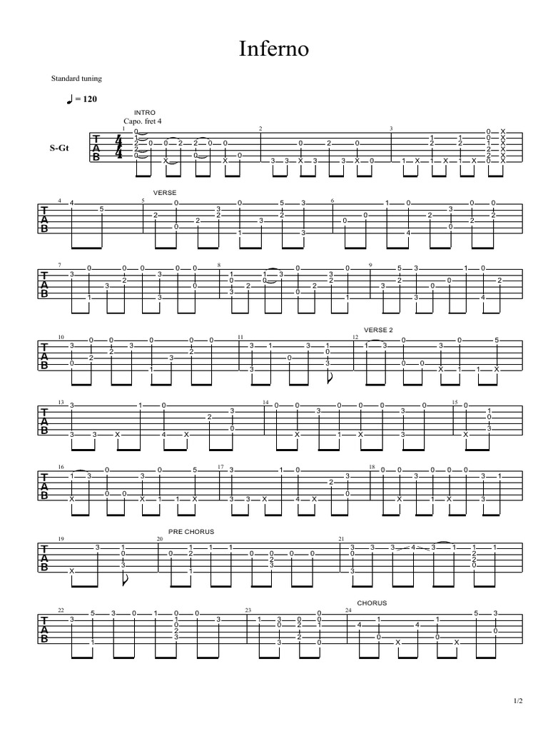 Inferno | PDF | European Musical Instruments | Guitar Family Instruments