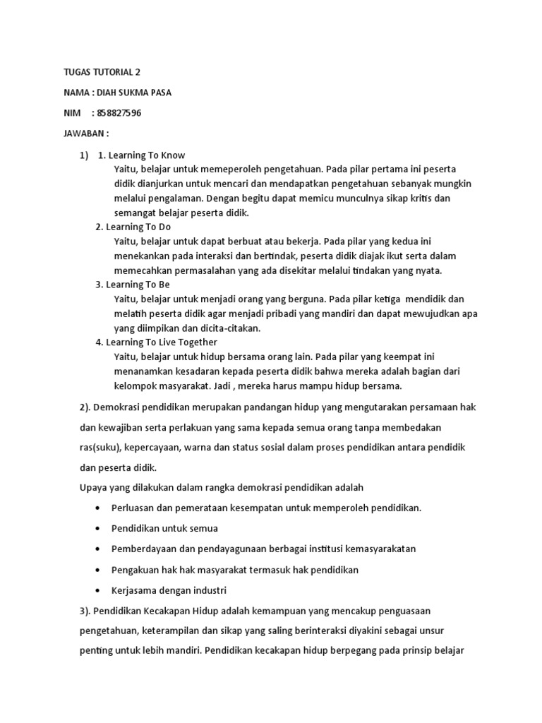 Tugas Tutorial 2 PBK | PDF | Karier & Perkembangan