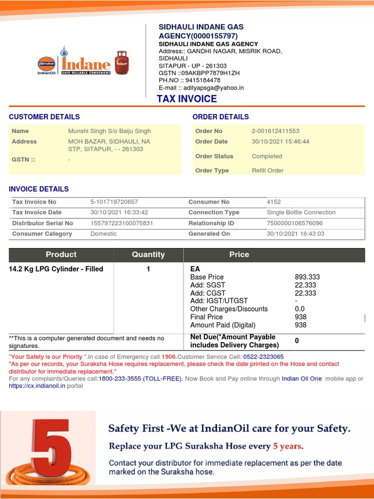 Invoice | PDF | Liquefied Petroleum Gas | Invoice