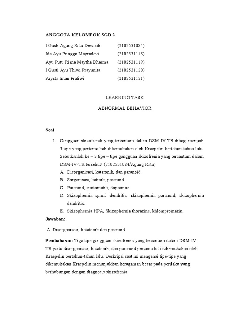 C - SGD 2 - Learning Task Abnormal Behavior | PDF