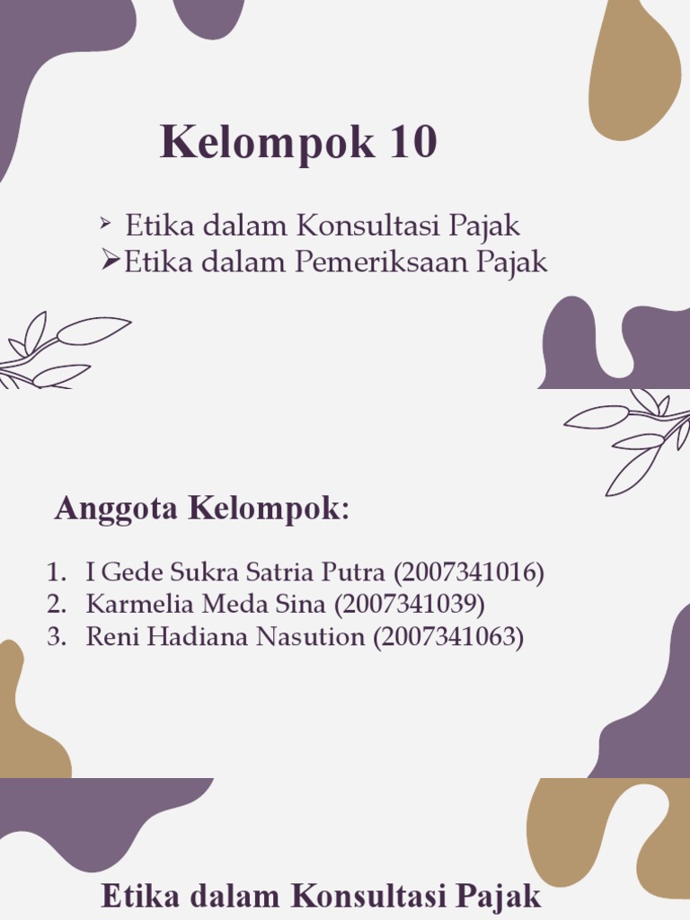 Etika Profesi Konsultan Pajak | PDF