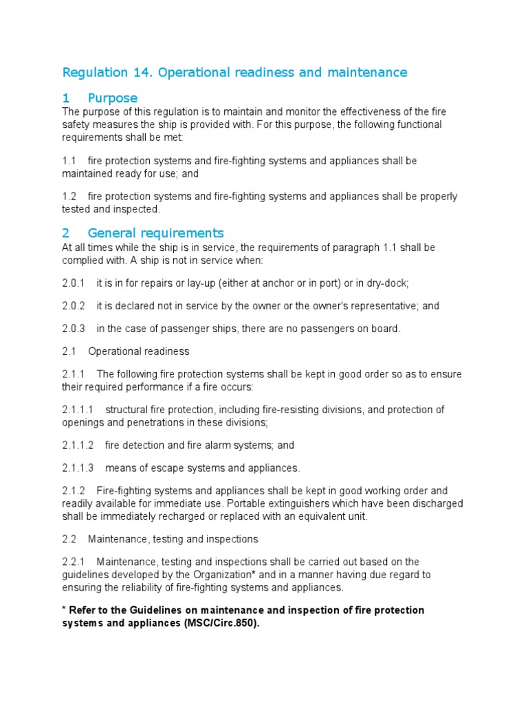 Guidelines for the Maintenance and Inspection of Fire Protection ...