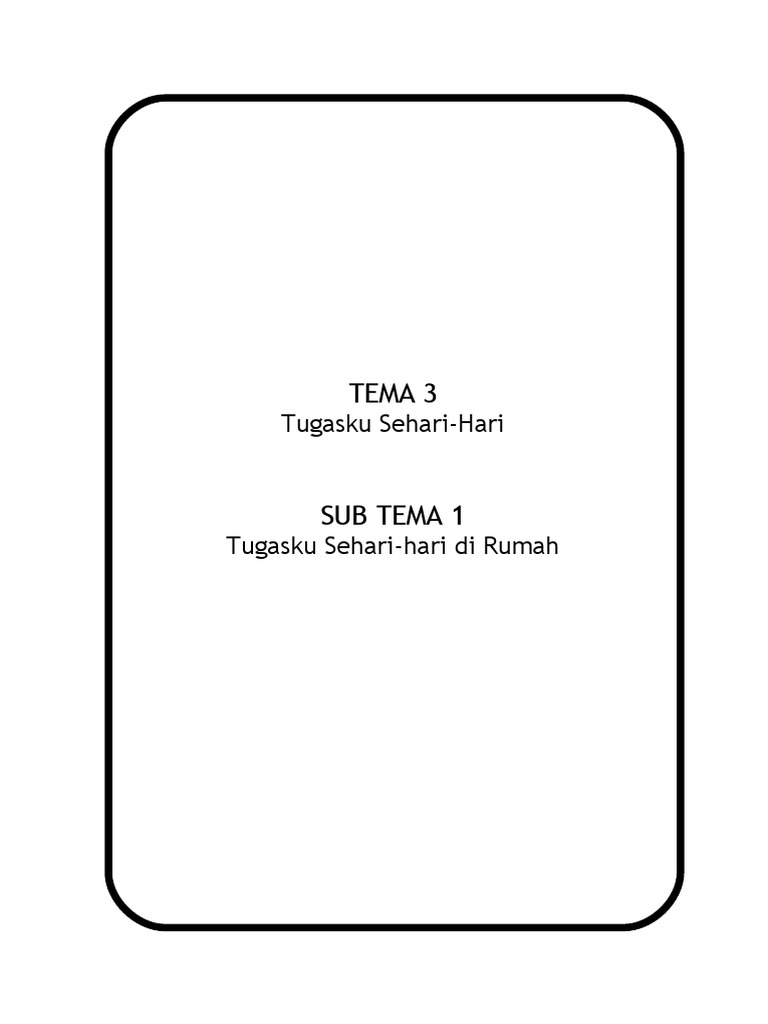 RPP Kelas 2 Tema 3 Sub Tema 1 | PDF