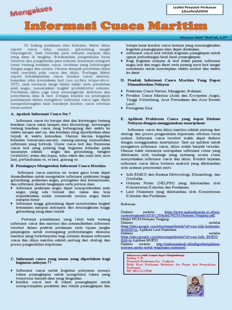 Leaflet Informasi Cuaca | PDF