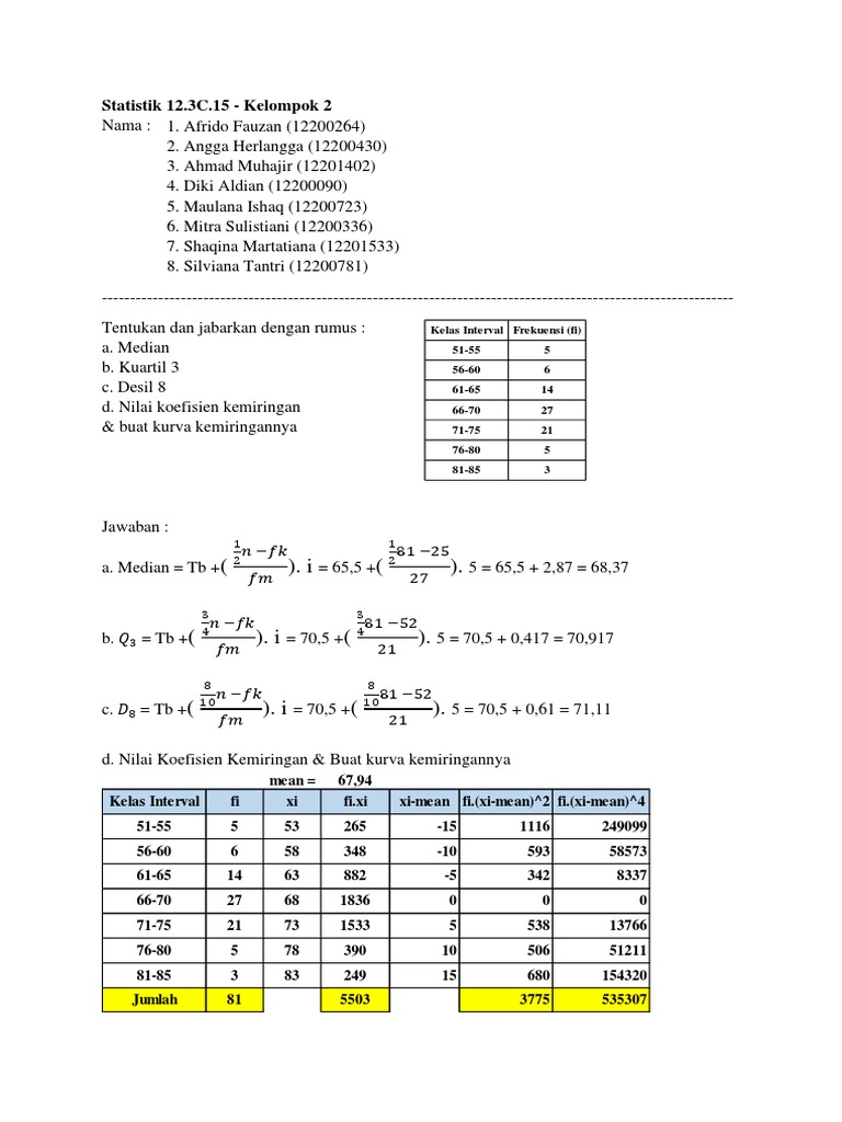 Tugas Stastistik p11 | PDF