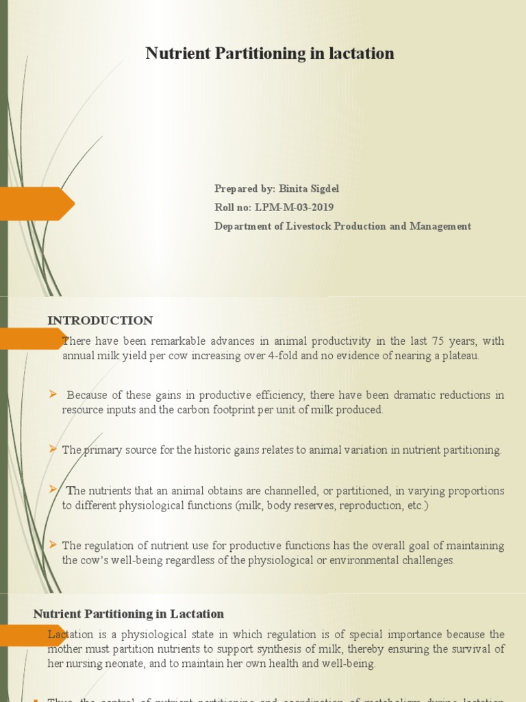 Ruminant Nutrition Nutrient Partitioning in Lactation | PDF | Insulin ...