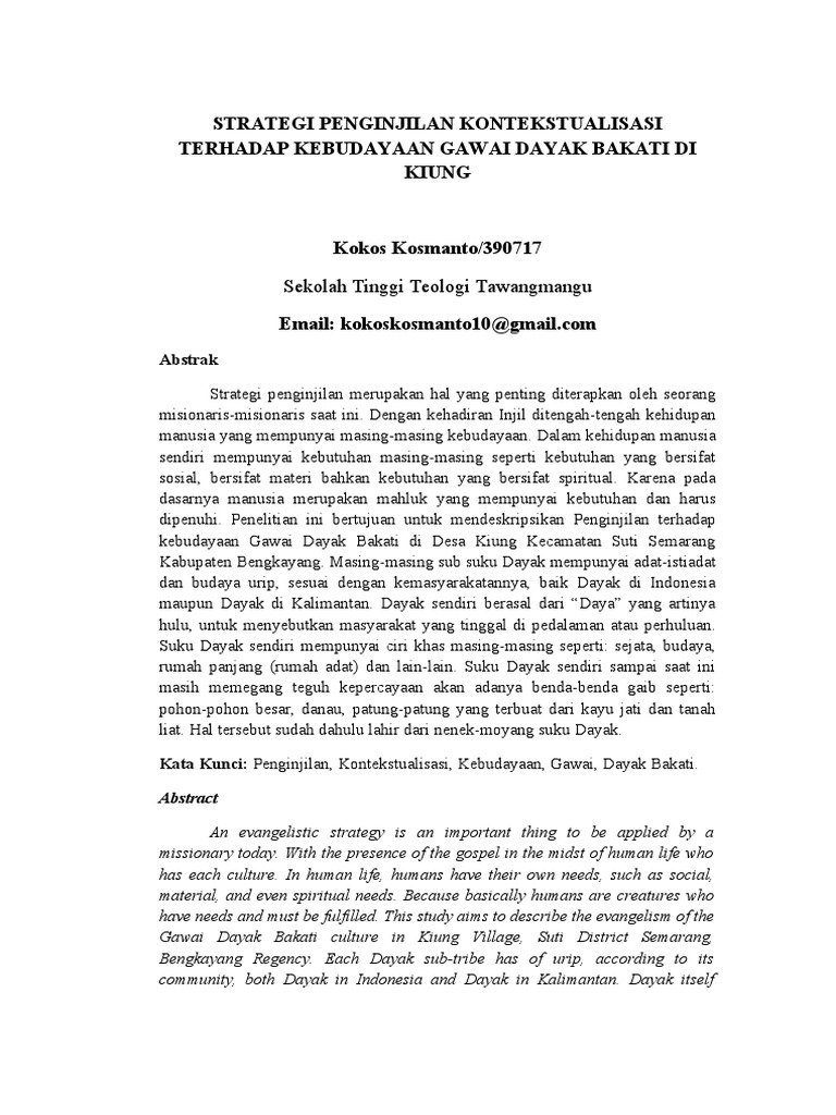 Jurnal Pak David Eko Setiawan | PDF