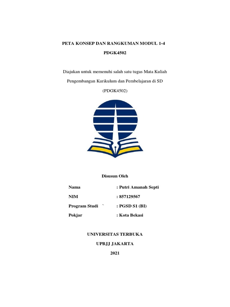 Peta Konsep & Rangkuman Modul 1-4 (Putri Amanah Septi) | PDF