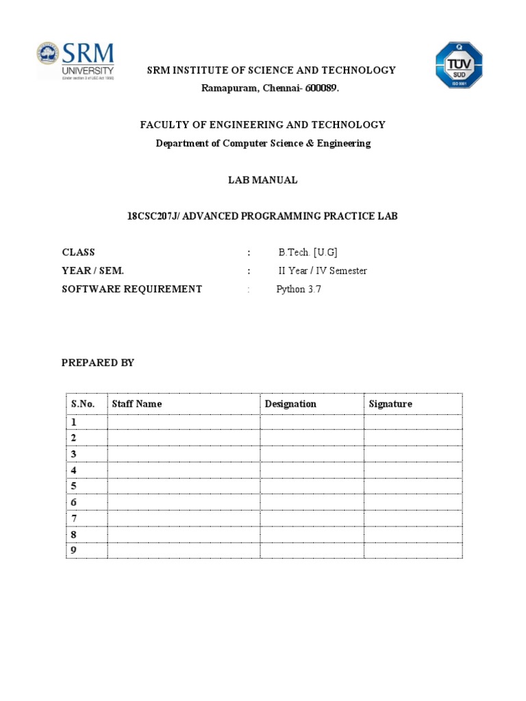 APP Lab Manual First Two Exercise | PDF | Area | Algorithms