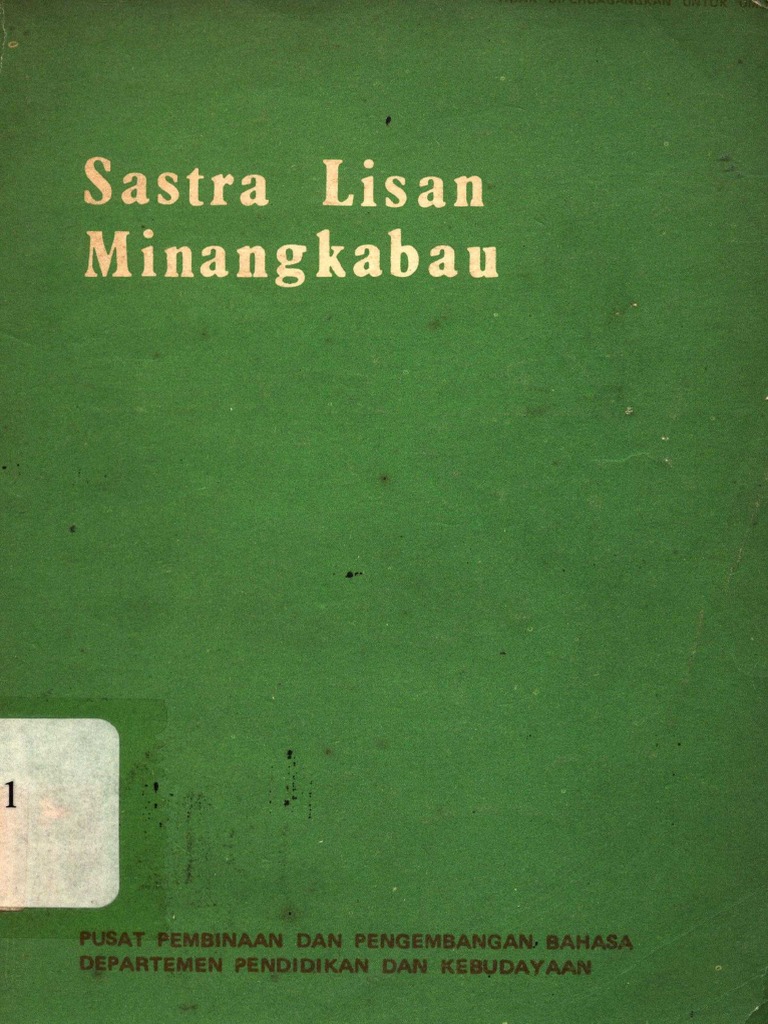 Sastra Lisan Minangkabau | PDF