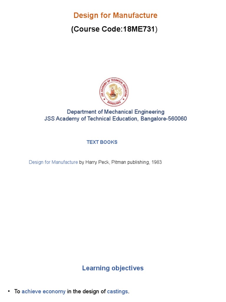 Module 4 Design of Components With Casting Consideration | PDF ...