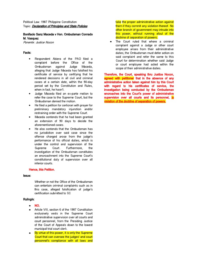 17 Consti 1 - Declaration of Principles and State Policies | PDF ...