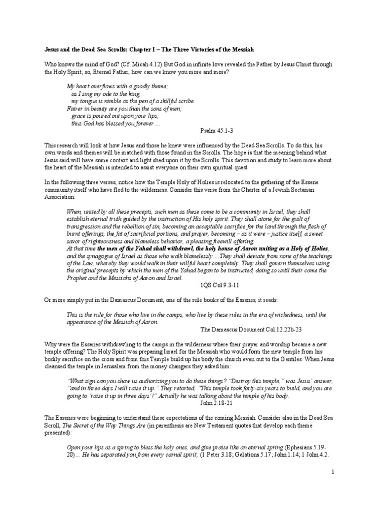 Jesus and The Dead Sea Scrolls | PDF | Jesus | Christianity