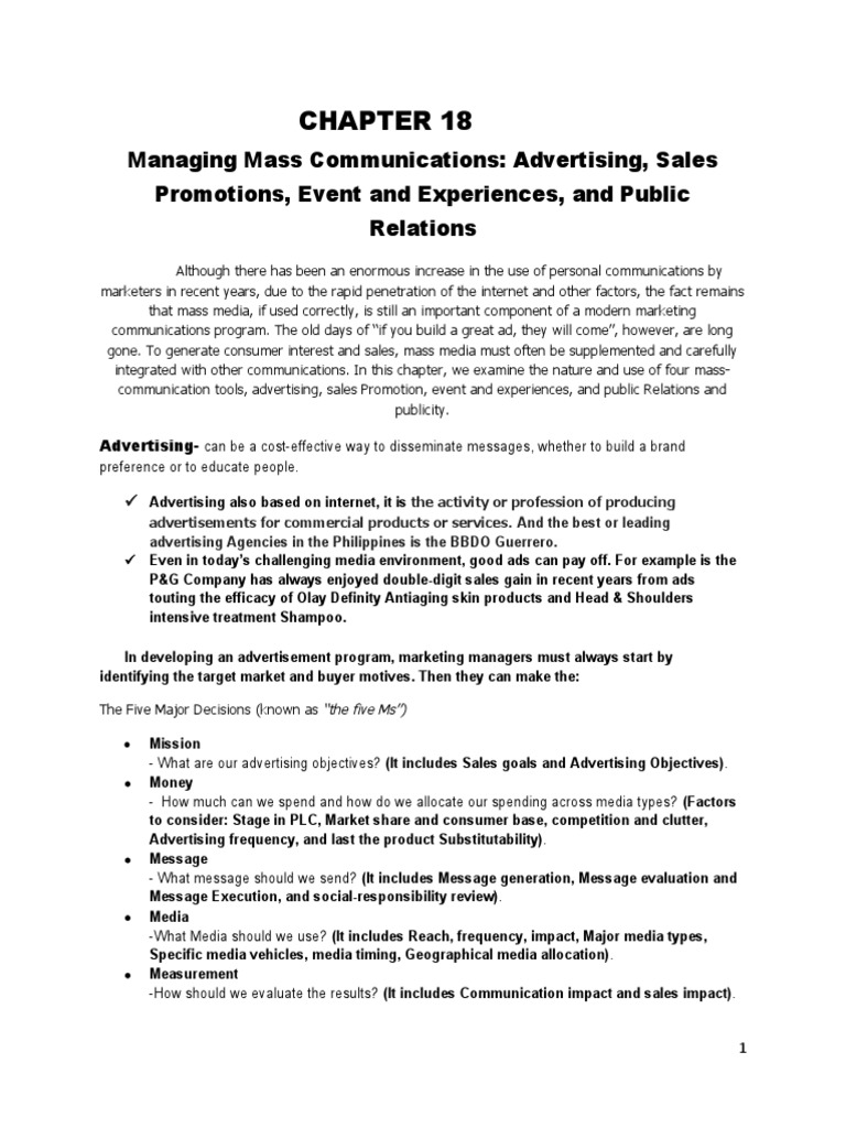 Managing Mass Communications Advertising | PDF | Advertising | Brand