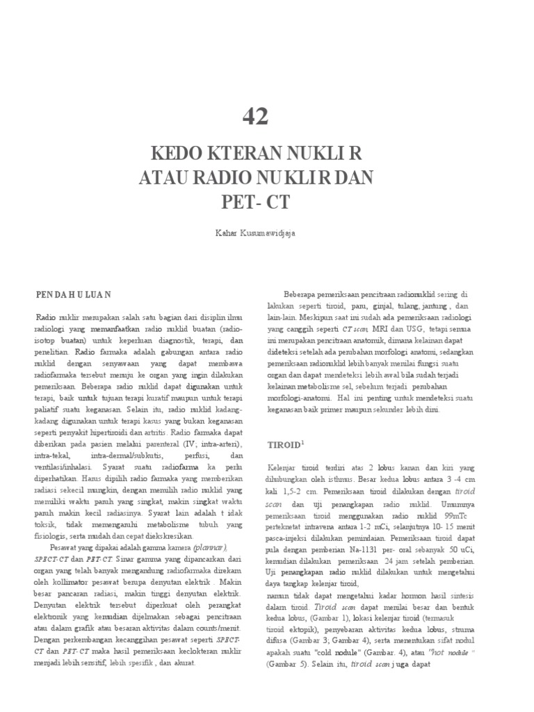 Kedokteran Nuklir Atau Radionuklir Dan PET CT | PDF