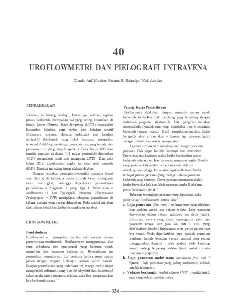 Uroflowmetri dan Pleografi Intravena: Prinsip Kerja, Indikasi, dan ...