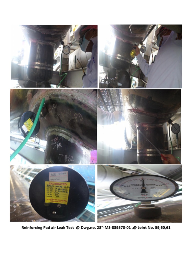 Reinforcing Pad Air Leak Test Guide | PDF | Technology & Engineering
