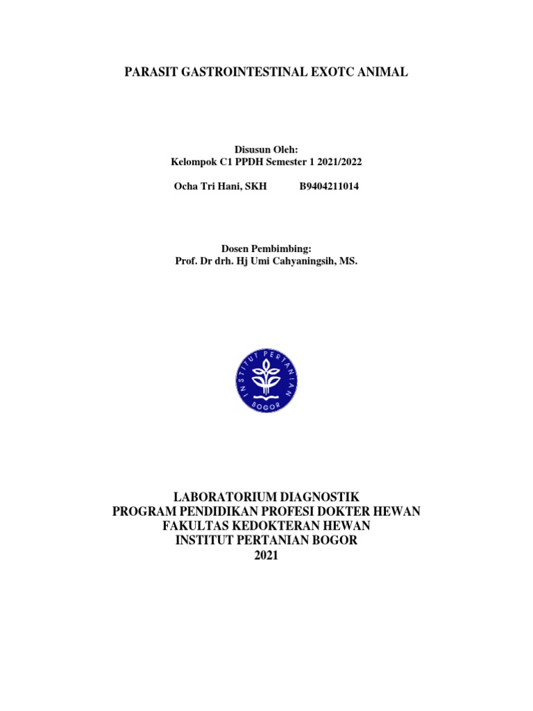 Ocha Tri Hani - B9404211014 - Parasit Gastrointestinal Exotic Animal | PDF
