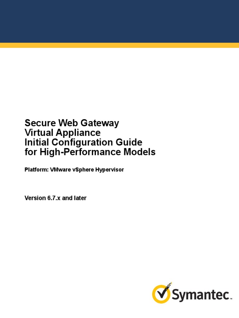 ProxySG SWG Gen2 Initial Configuration Guide | PDF | Virtualization | V ...