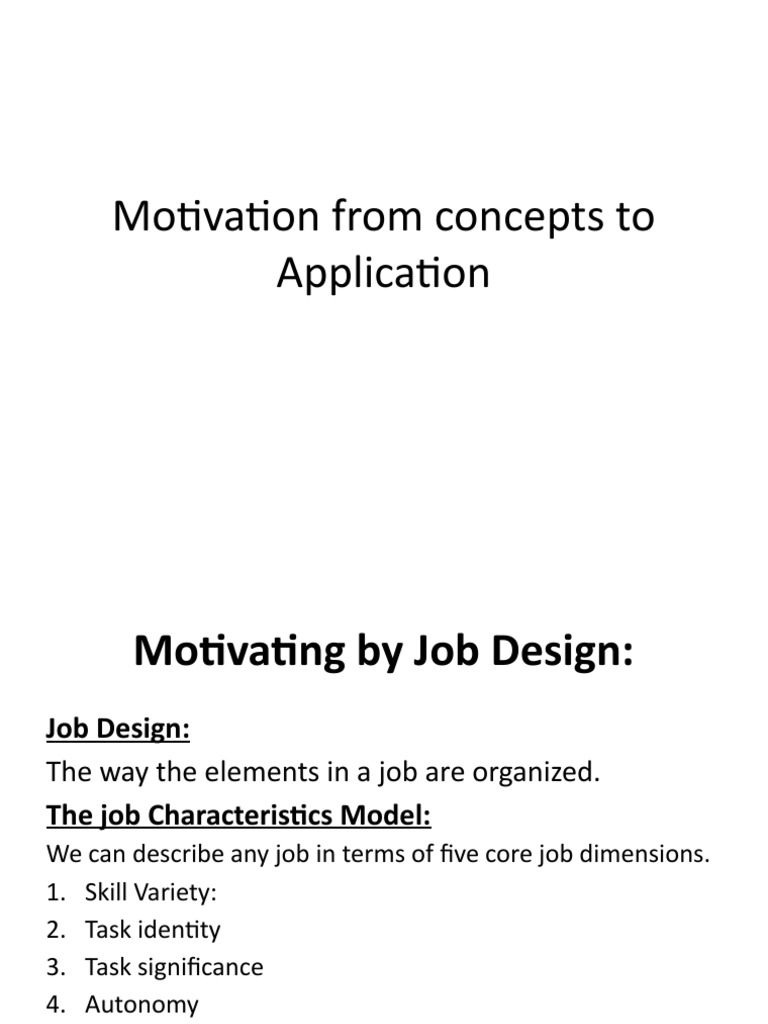 OB Chapter - 8 Motivation From Concepts To Application | PDF ...