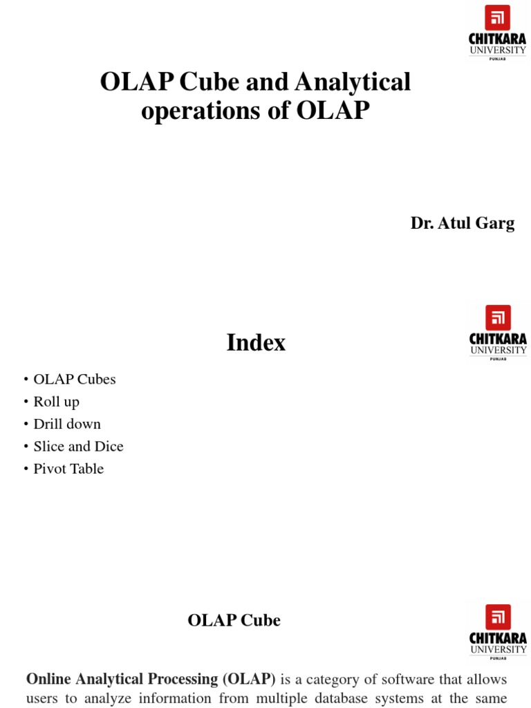 OLAP Cubes and Analytical Operations of OLAP | PDF | Application ...