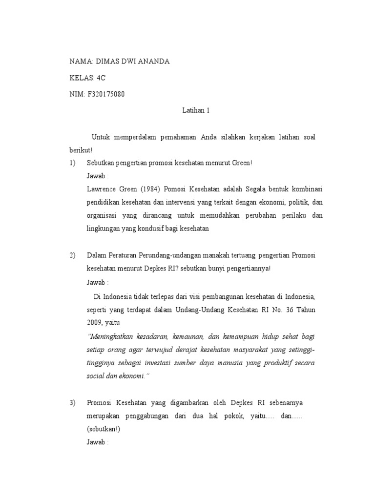 Dimas Dwi A - Promkes Bu Hasriyani | PDF