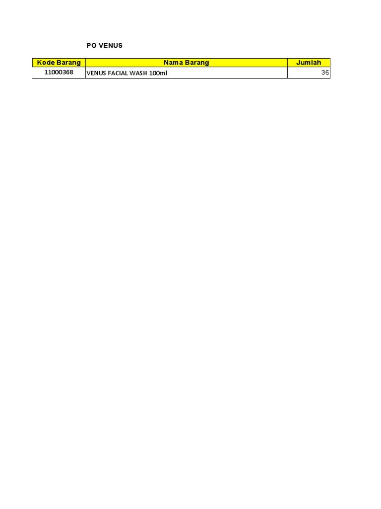 Purchase Order for Venus and Marcks Products | PDF