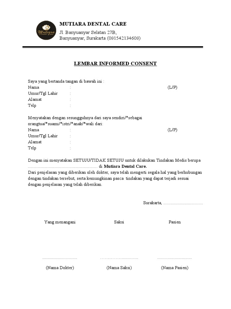 Lembar Informed Consent Pdf