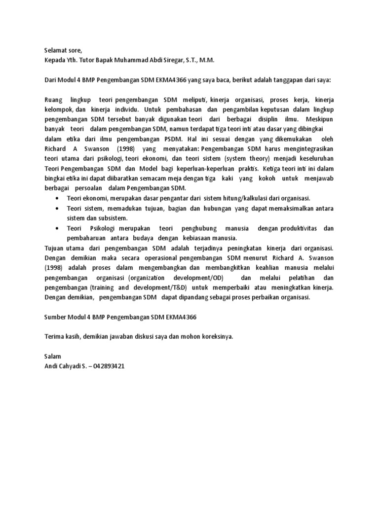 Diskusi 3 Pengembangan SDM | PDF | Karier & Perkembangan