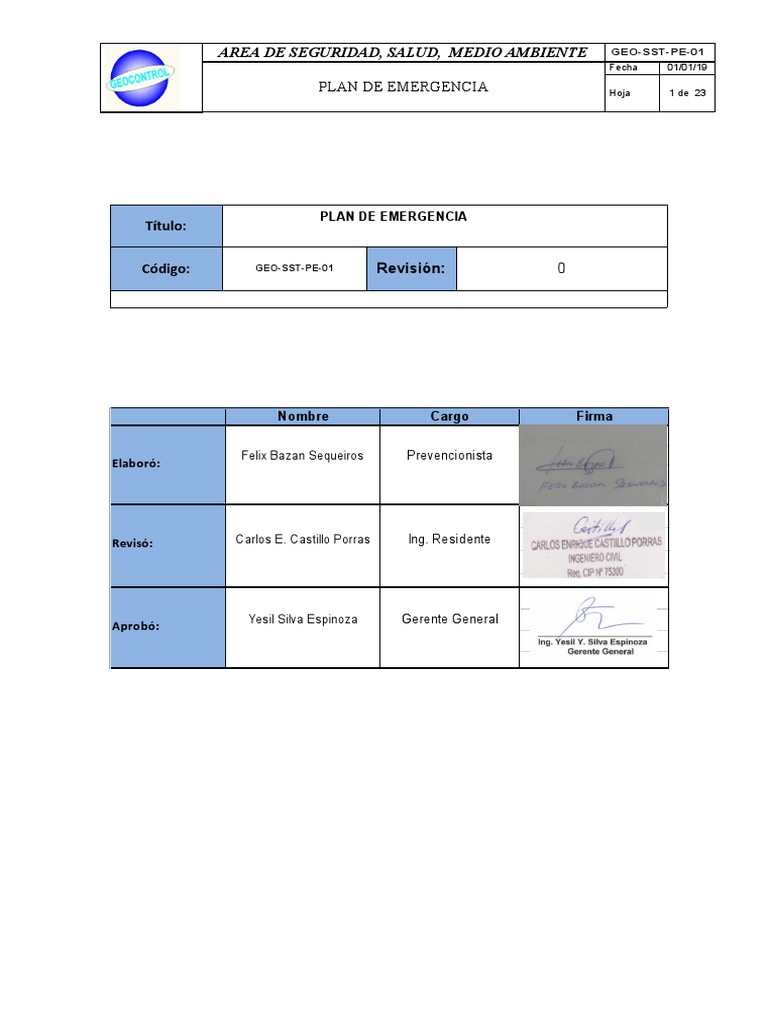 PLAN GGHGHG | PDF | Quemar | Primeros auxilios