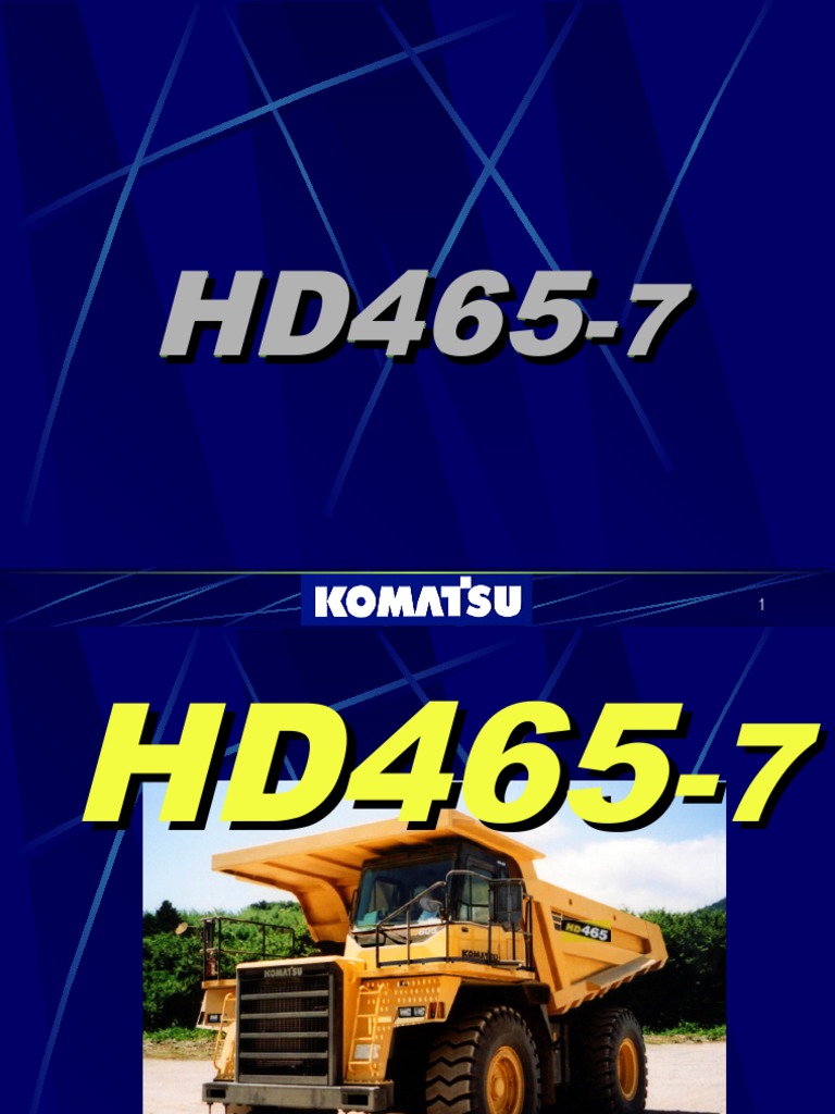 HD465-7 Presentation | PDF | Truck | Brake